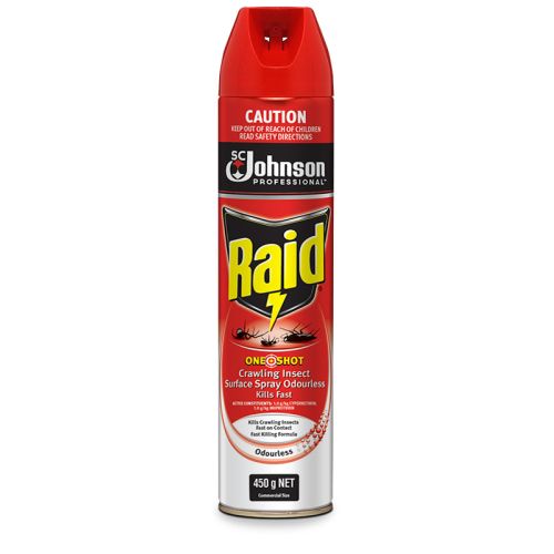 SC Johnson Raid One Shot Crawling Insect Surface Spray 450g
