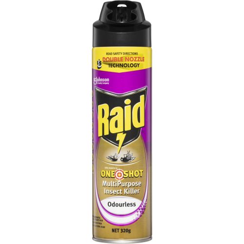 Sc Johnson Raid One Shot Multipurpose Odourless Insect Killer 320g